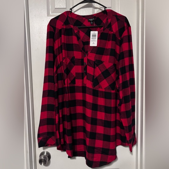 torrid | Tops | Torrid Harper Red And Black Buffalo Plaid Top | Poshmark
